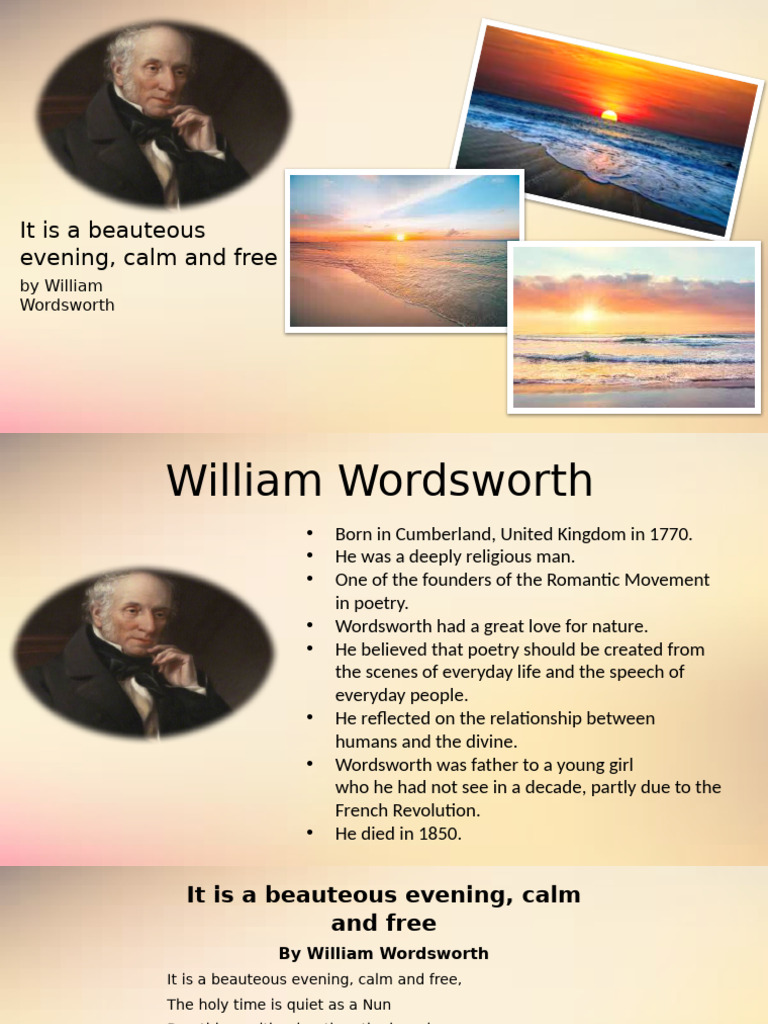 It Is A Beauteous Evening - Wordsworth | PDF | Religion & Spirituality