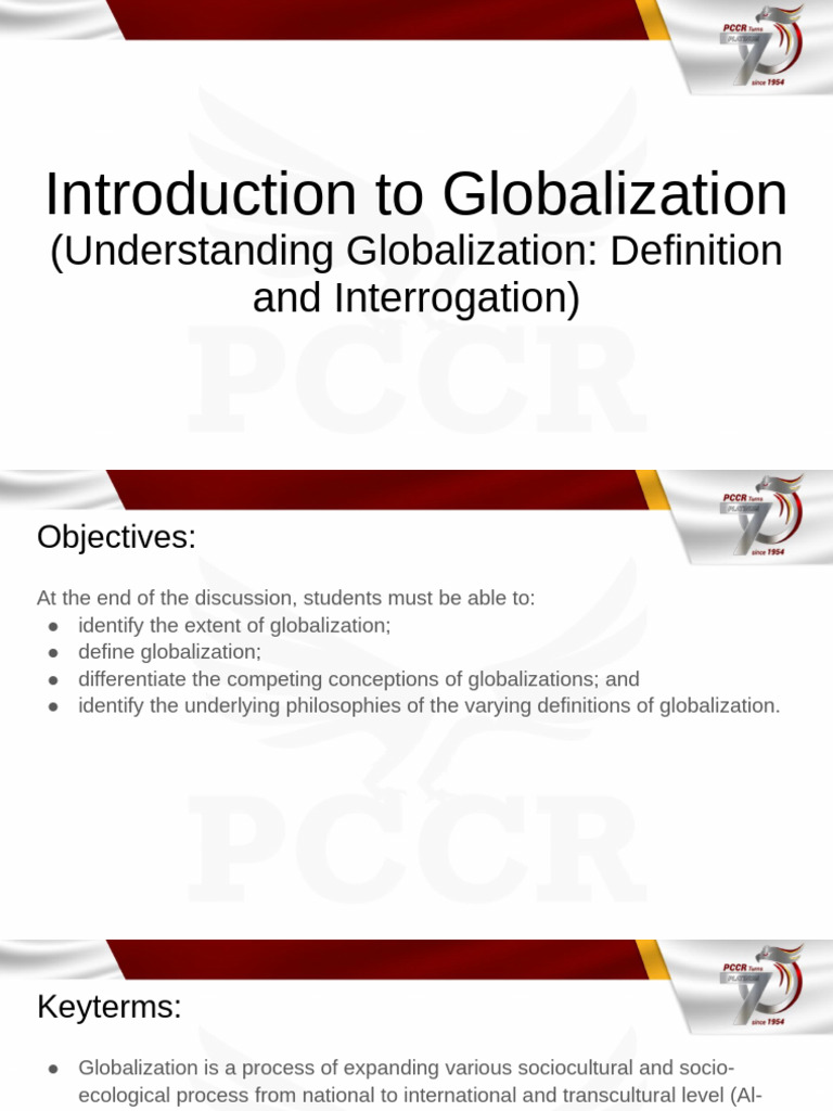Introduction To Globalization | PDF | Globalization | Economic Globalization