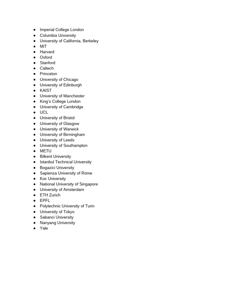 Ilkin Uni List | PDF