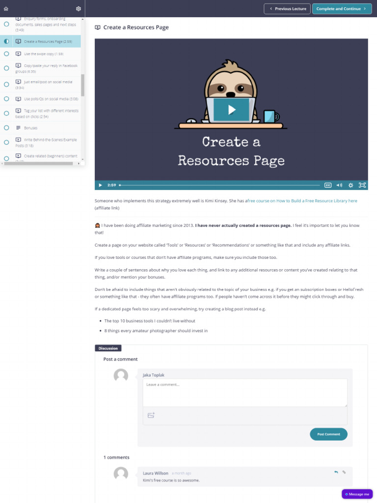 Create A Resources Page | PDF