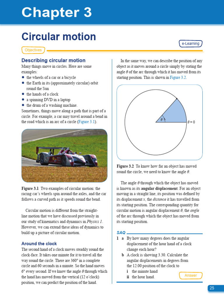 Chapter 3 - Circular Motion Textbook | PDF | Force | Angle