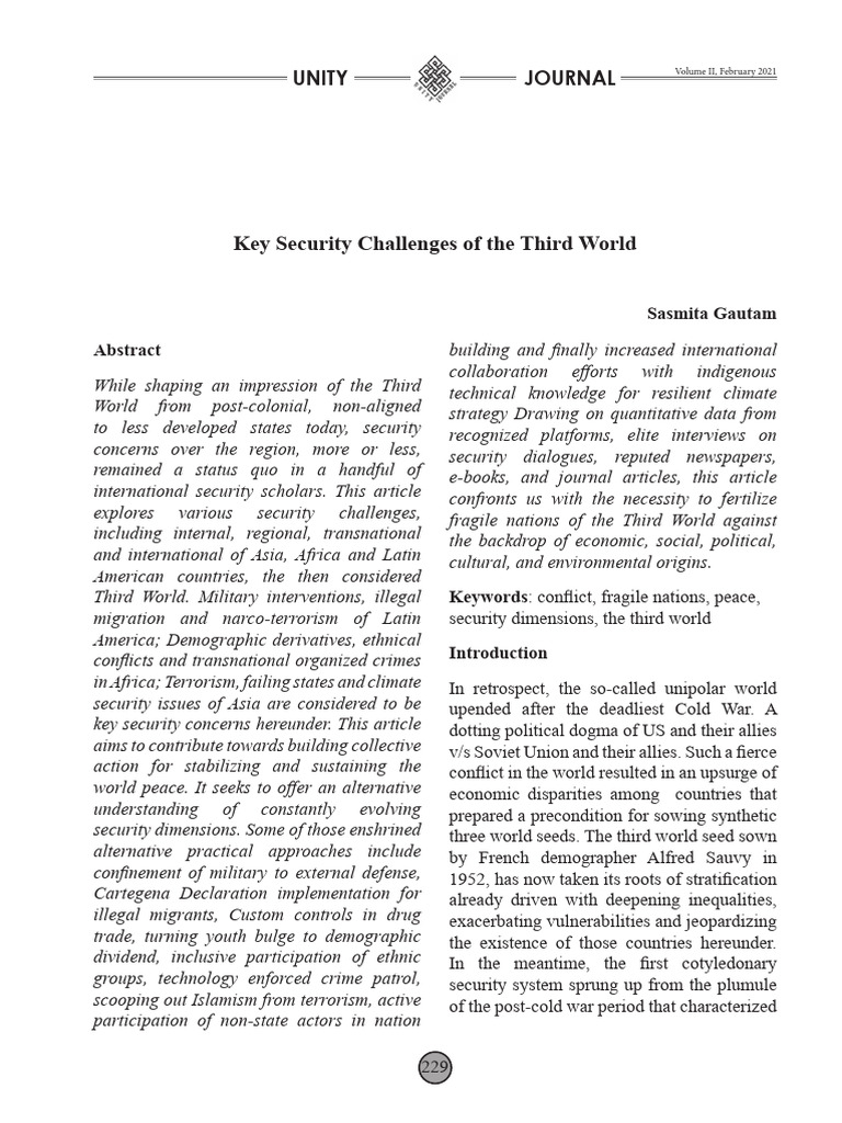 Key Security Challenges in the Third World | PDF | Organized Crime ...