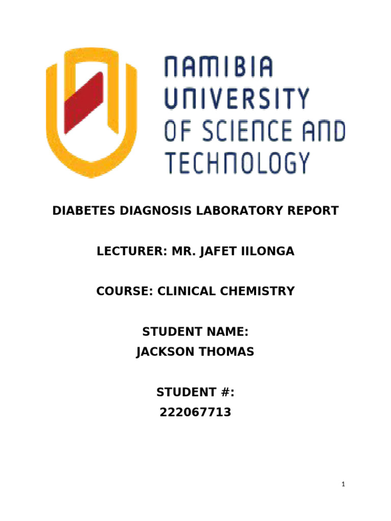Diabetes Laboratory Report | PDF | Glycated Hemoglobin | Medical ...