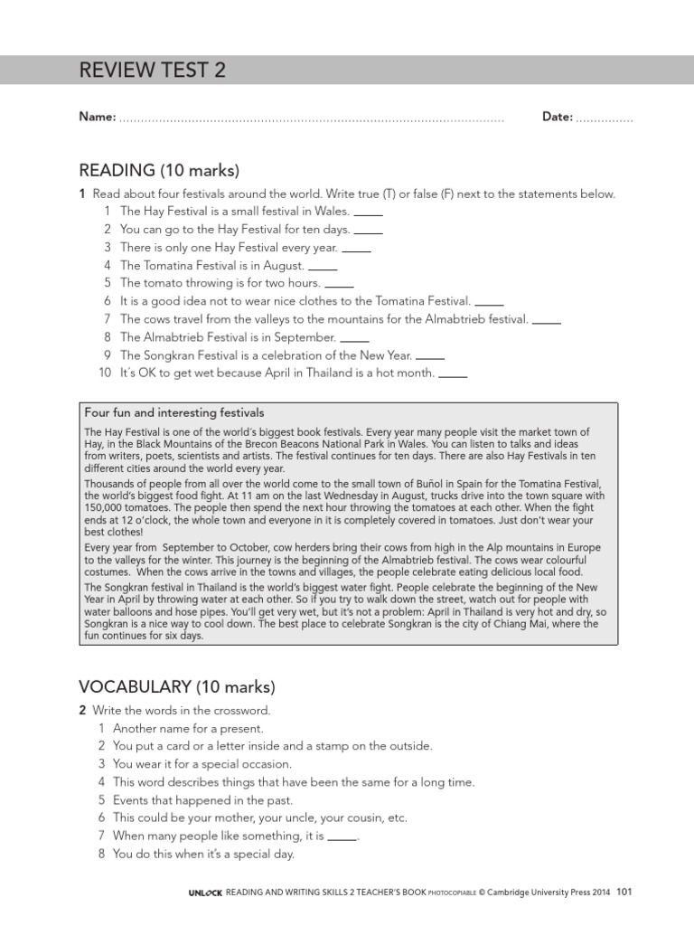 Review test 2 | PDF | Phrase | Subject (Grammar)