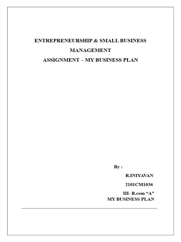 INIYAVAN Entrepreneur Assignment 1 | PDF | Marketing | Coffee
