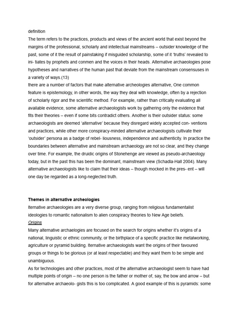 Assignemnt 1 Archeology Notes | PDF | Archaeology | Paranormal