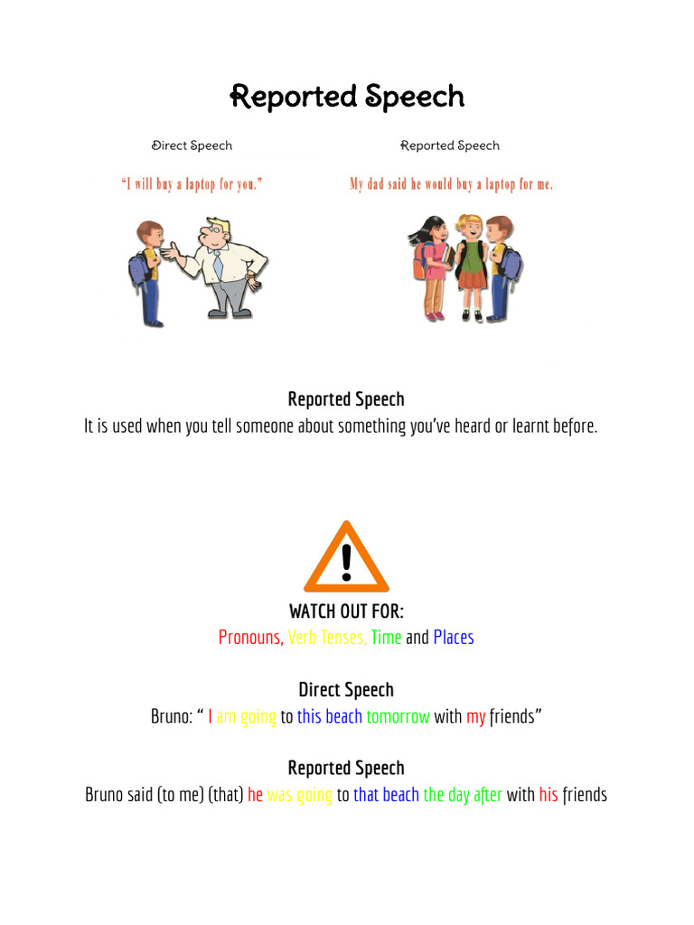 Everything About Reported Speech | PDF | Linguistic Typology | Language ...