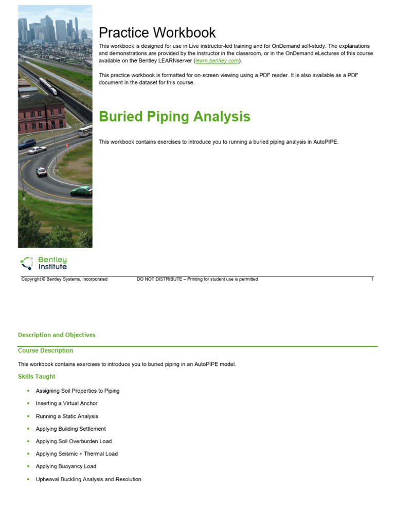 AutoPIPE Advanced - Buried Piping Analysis - Workbook | PDF | Buckling ...