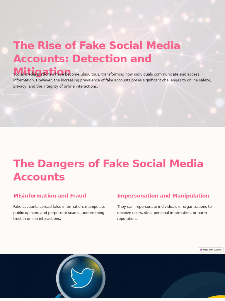 Fake Accounts: Detection & Mitigation | PDF | Social Media | Popular ...
