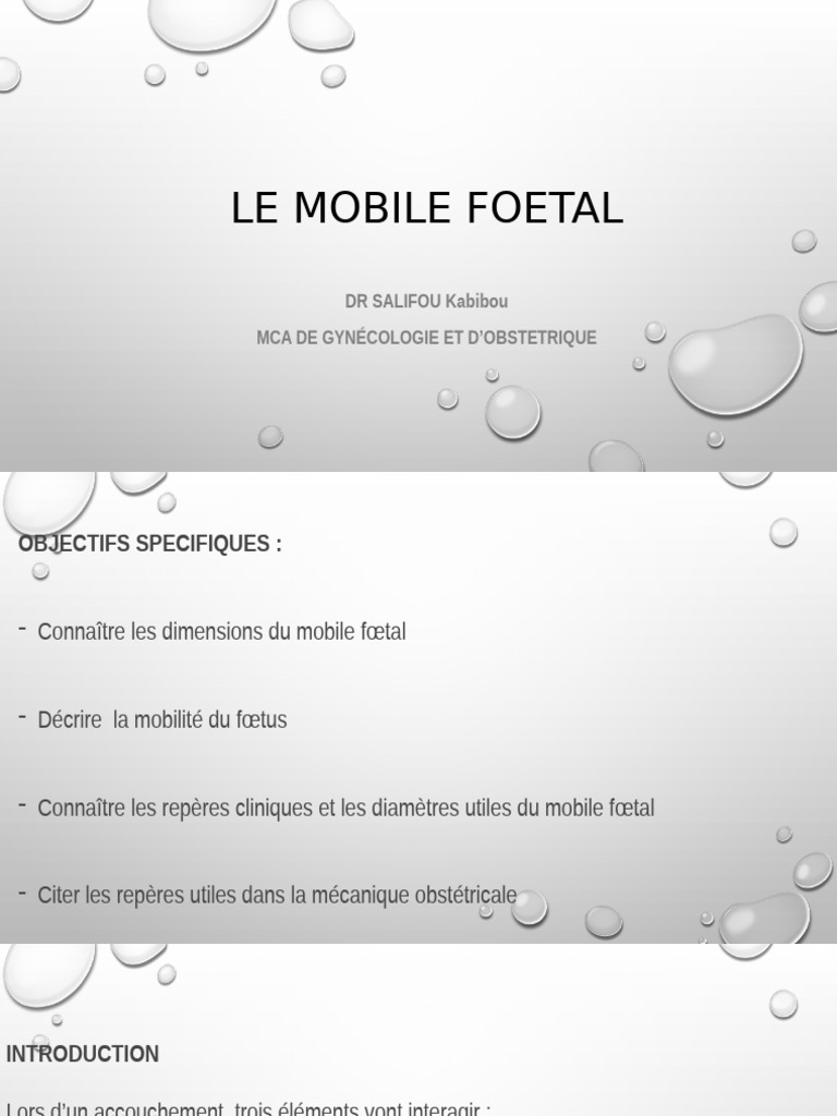 Anatomie et Mécanique du Mobile Fœtal | PDF | Système squelettique ...