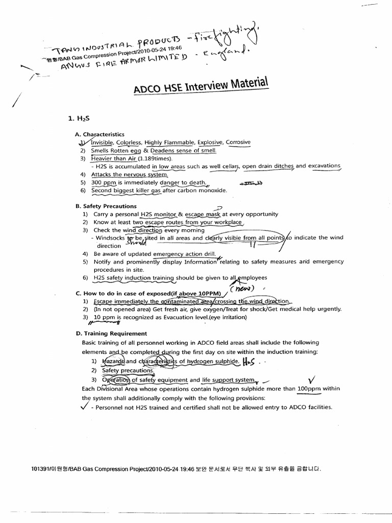 HSE Interview Question ADCO BAB | PDF