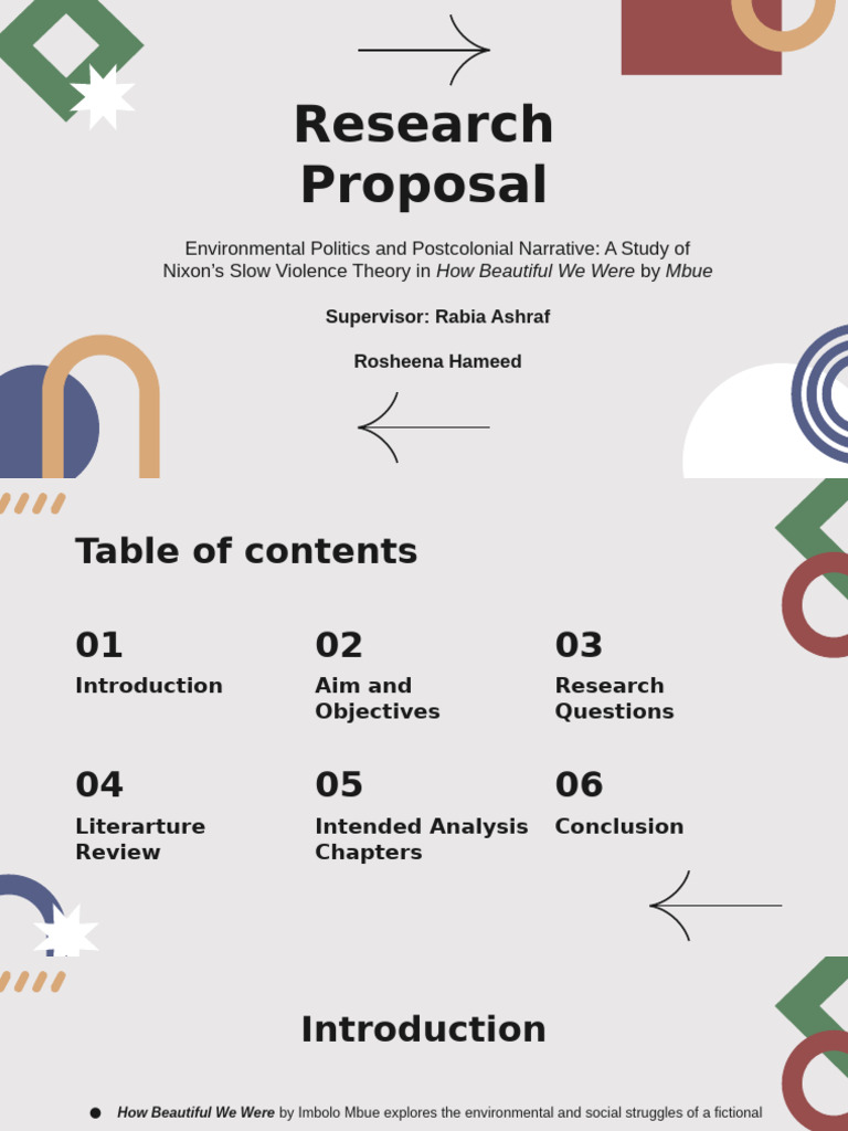 Research Proposal | PDF | Postcolonialism | Narrative