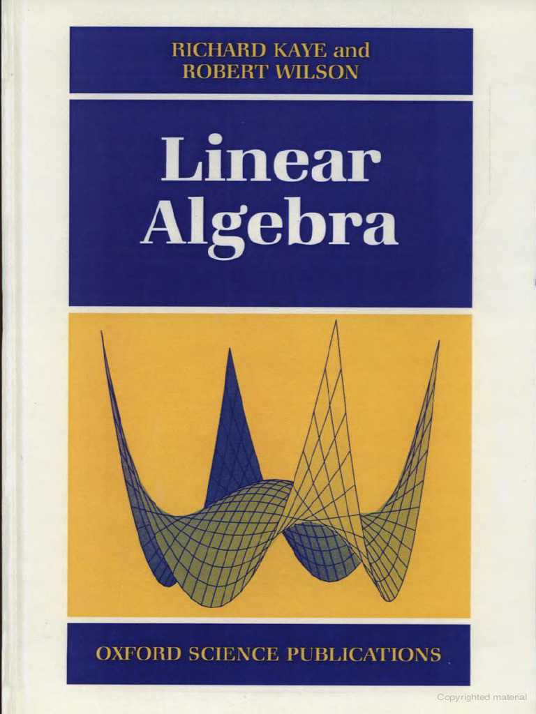 (Richard Kaye, Robert Wilson) Linear Algebra (Oxfo (B-Ok - Org) 12.2 ...