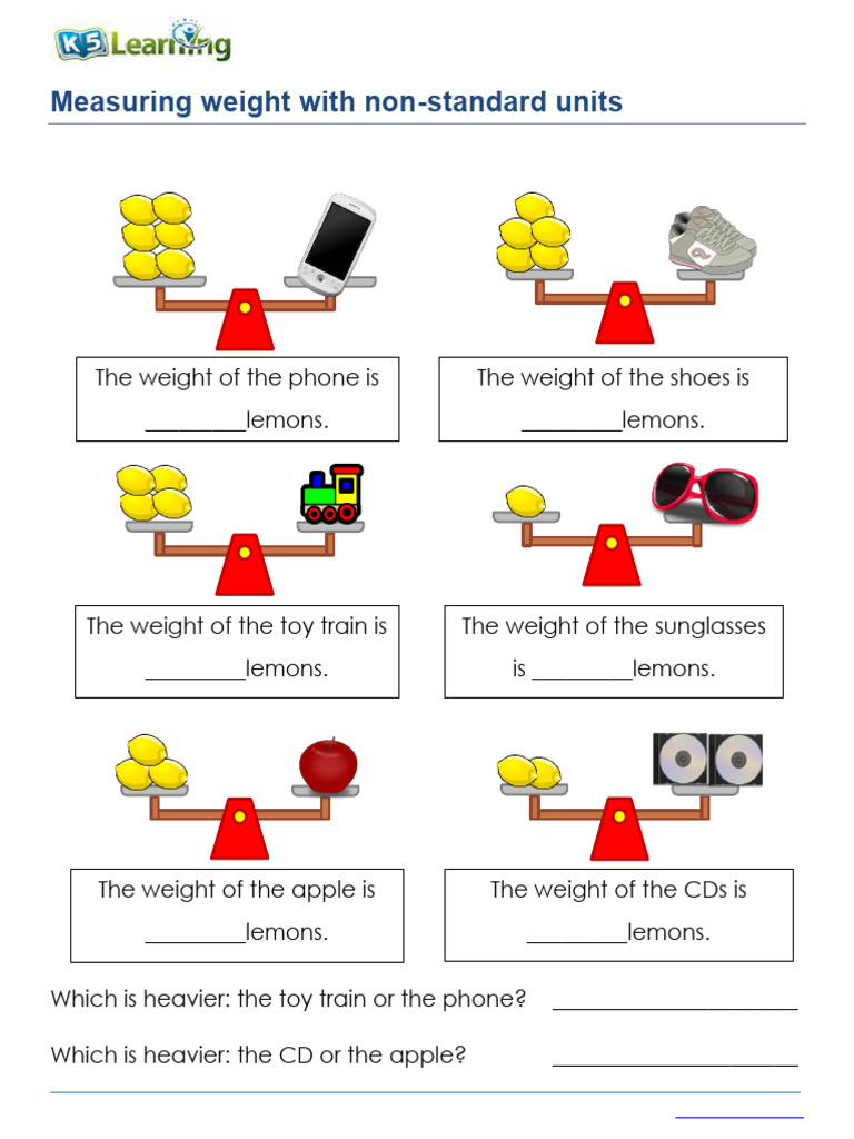 Grade 2 Measurement Weight Non Standard B | PDF | Career & Growth ...