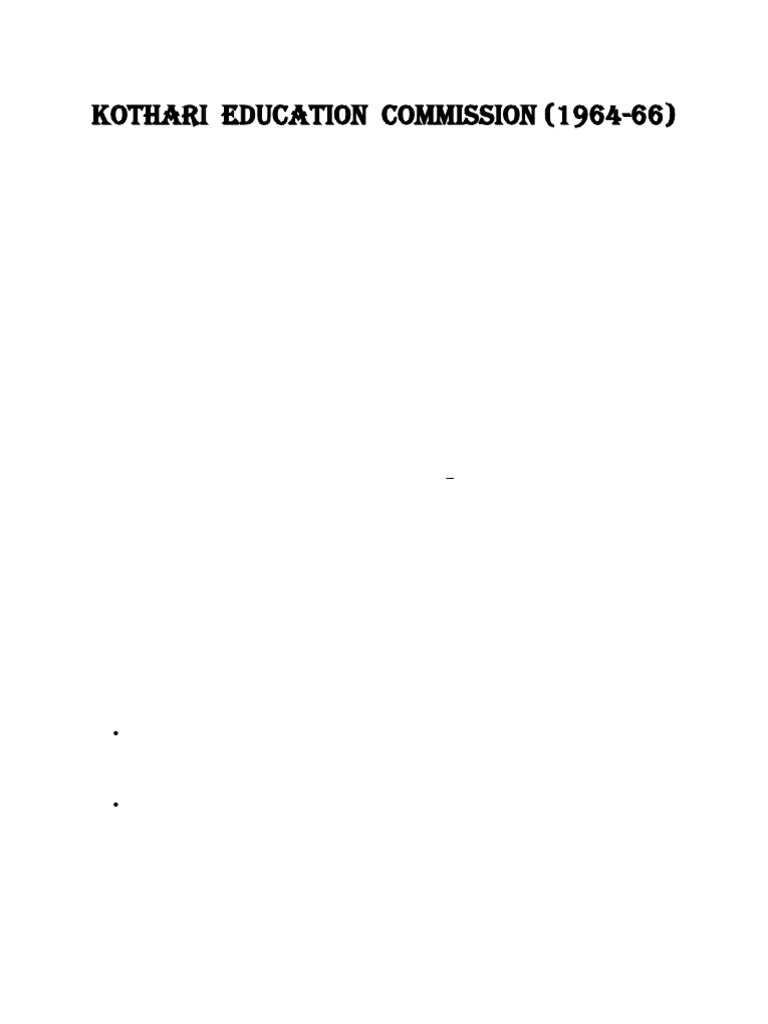 Kothari Commission | PDF | Vocational Education | Secondary Education