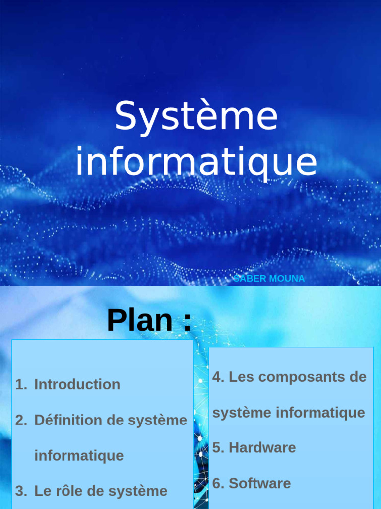 Systéme Informatique Mona | PDF | Informatique | Matériel informatique