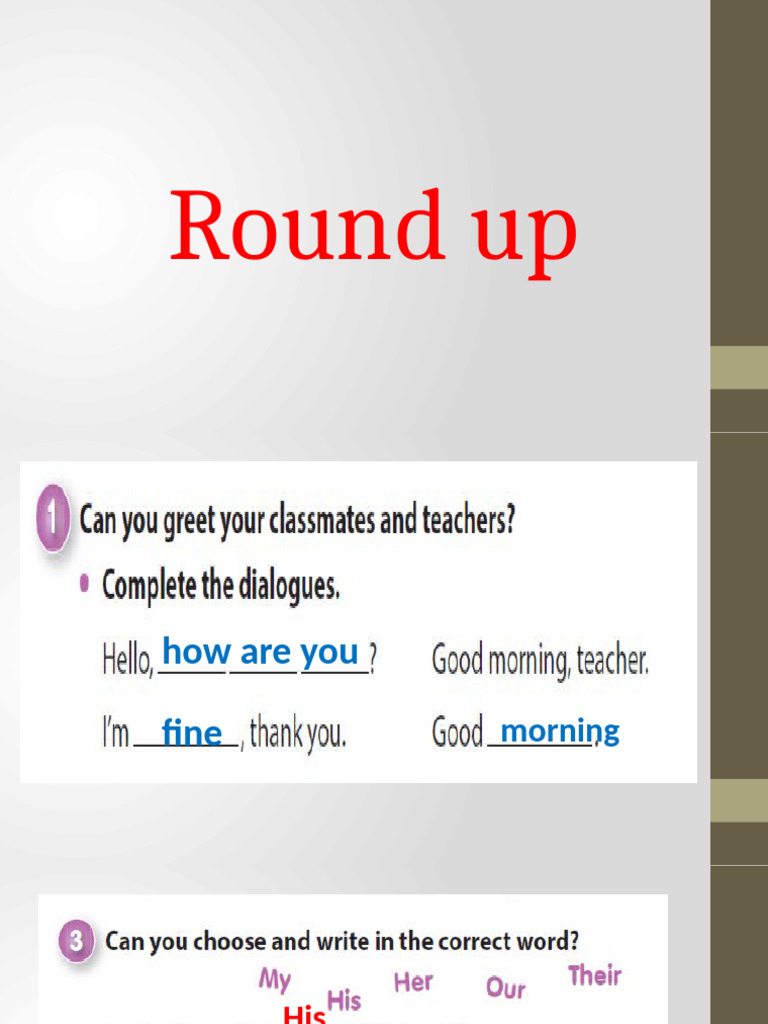 Round Up Unit 1 | PDF