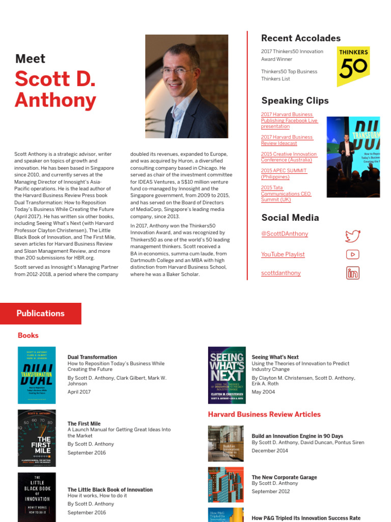 Scott D.: Anthony | PDF | Innovation | Startup Company
