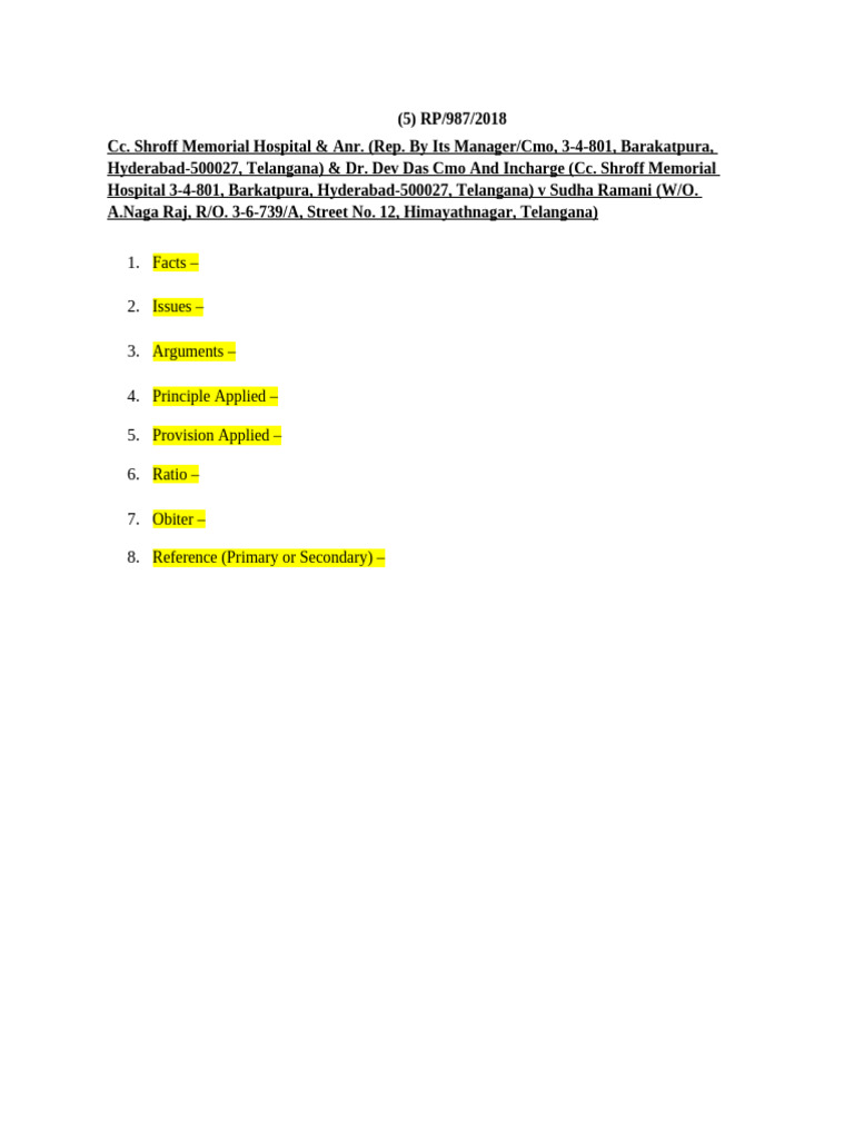 Case 5 FA - 709 - 2018 | PDF