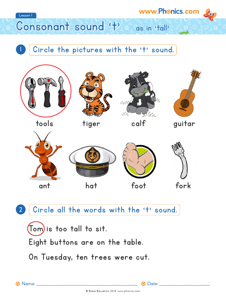 Lesson1 Con T Worksheet1 | PDF