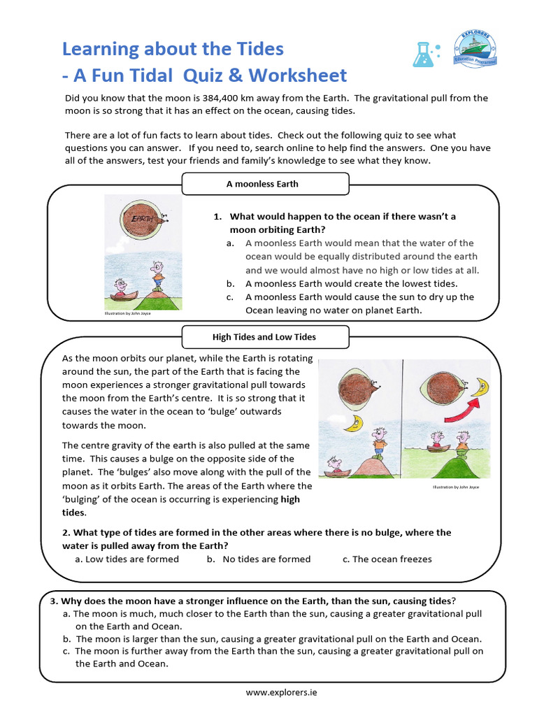 1b. Learning About The Tides - A Fun Tidal Quiz | PDF | Tide | Earth