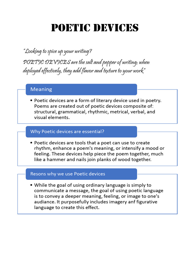 English Project | PDF | Poetry | Poetic Devices