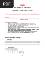 Mathematics Form 2 - Question Paper | PDF | Vertex (Graph Theory ...