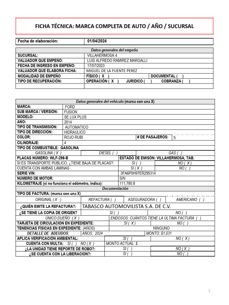 Ficha Técnica Fusion Se Lux Plus Villa 4 | PDF | Tecnologías ...