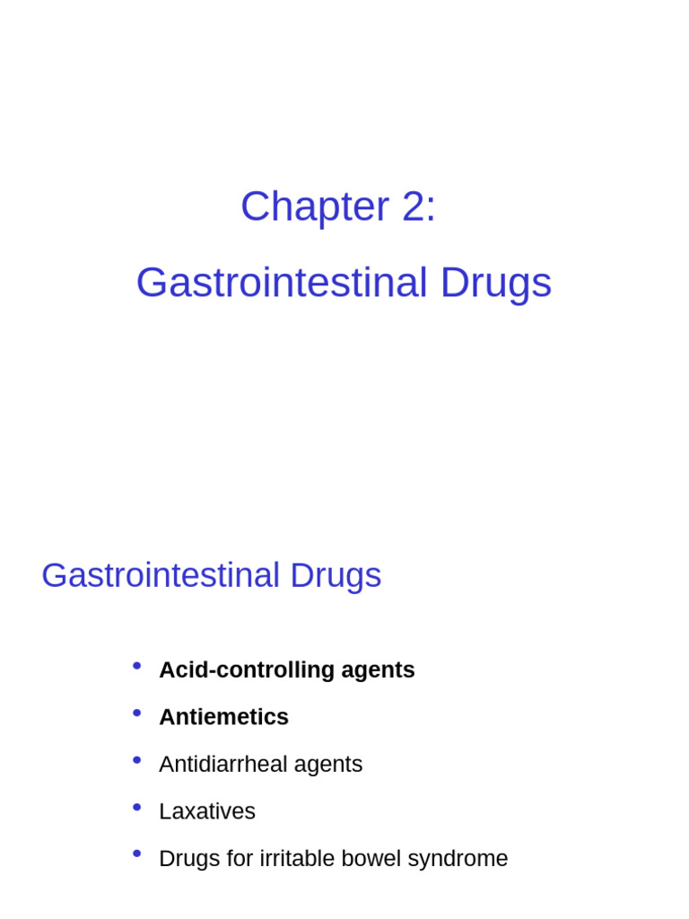 Gastrointestinal Drugs Overview | PDF | Nausea | Vomiting