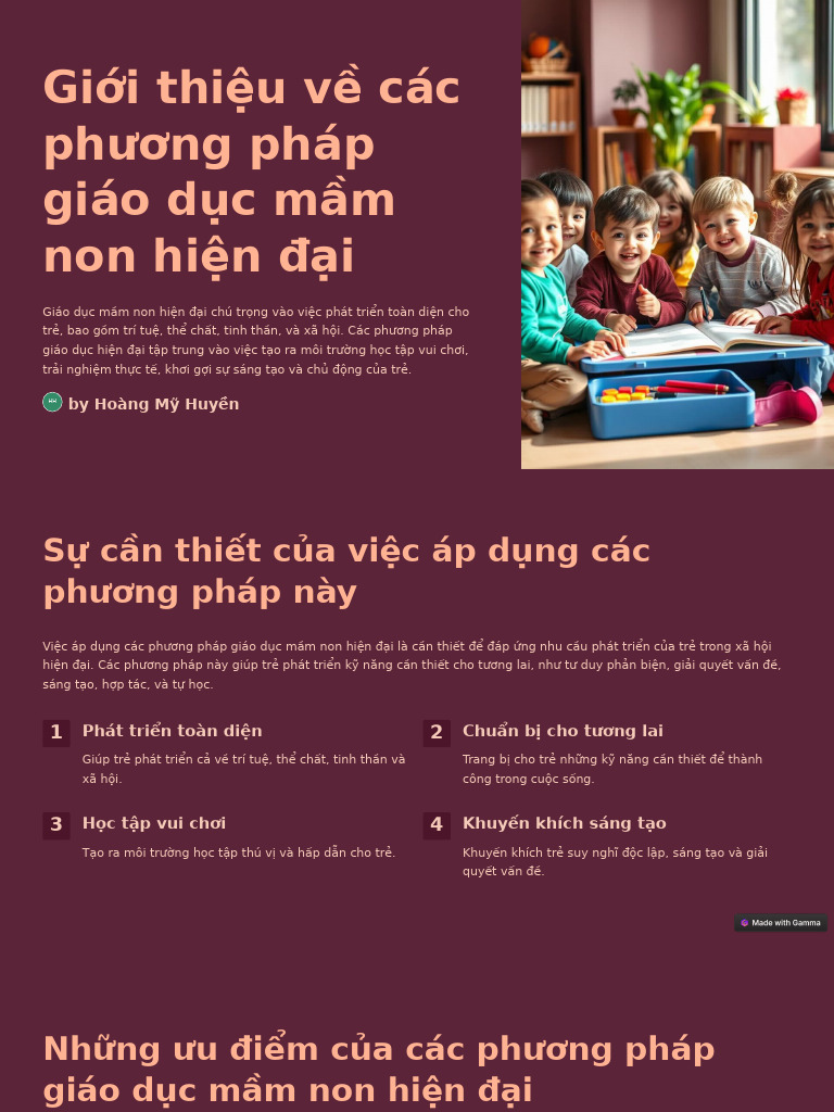 Gioi Thieu Ve Cac Phuong Phap Giao Duc Mam Non Hien Djai | PDF