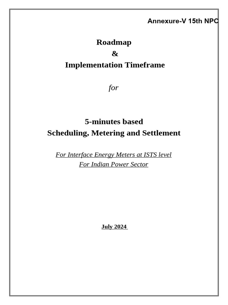 5-Minute Scheduling & Settlement Roadmap | PDF | Electricity ...