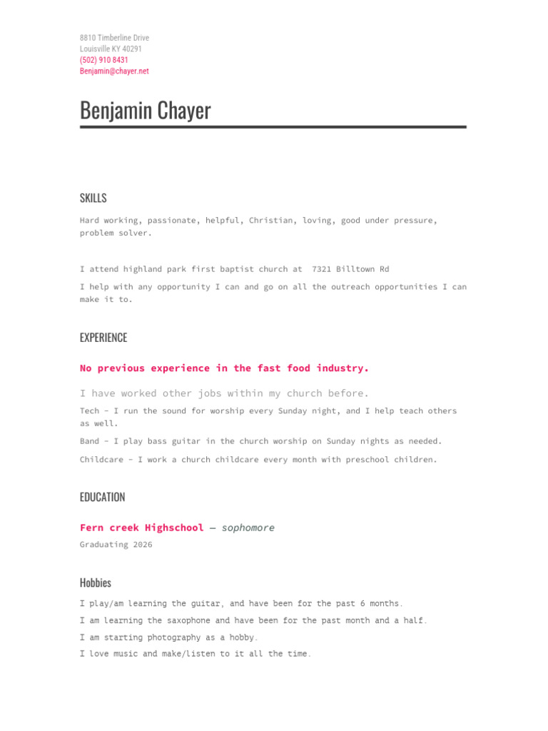Benjamin Chayer: Skills | PDF