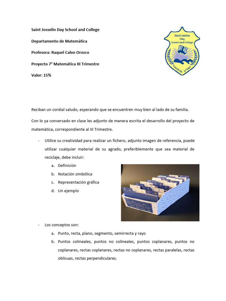 Proyecto 7° III Trimestre | PDF