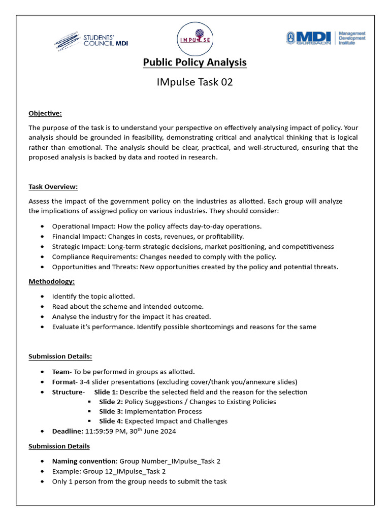 IMpulse Task 2 | PDF | Business