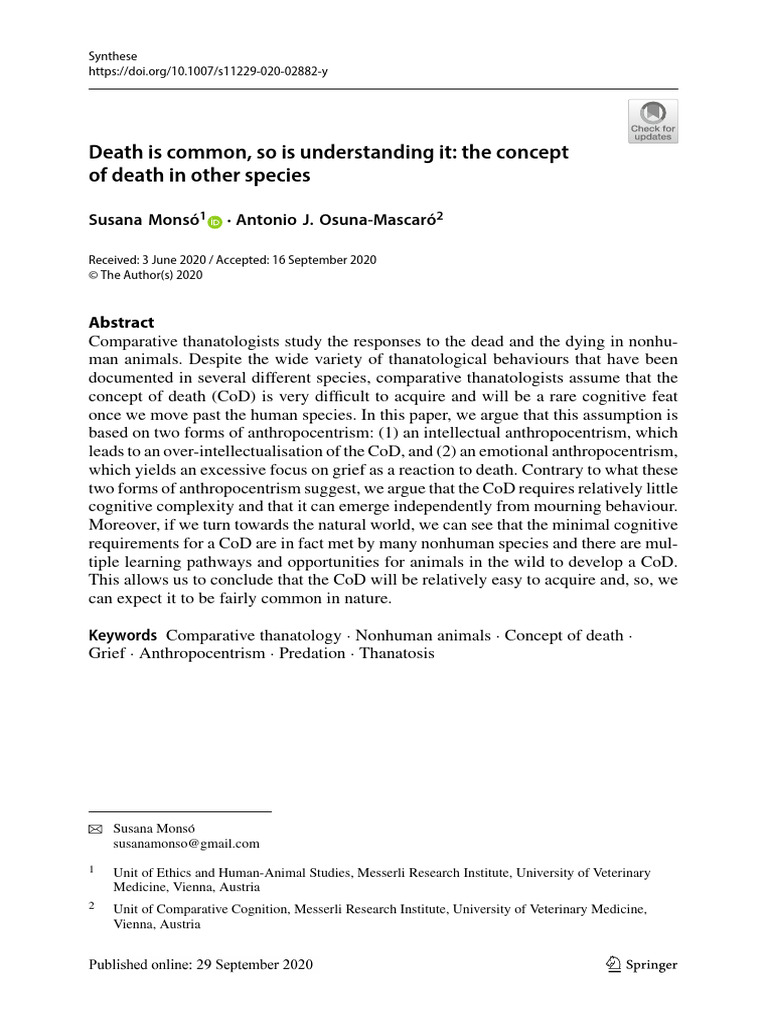 El Concepto de La Muerte (2020) | PDF | Grief | Thought