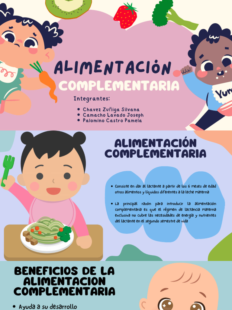Alimentación Complementaria Diapositivas | PDF | Nutrición | Dieta y nutrición
