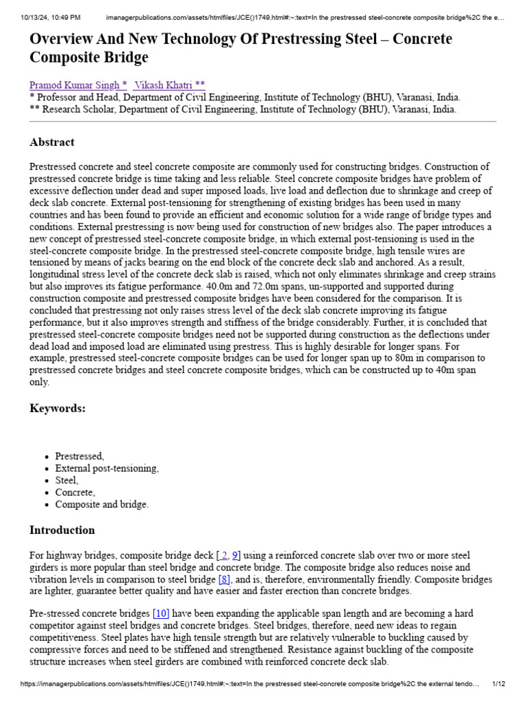 Assets - Htmlfiles - JCE 1749.HTML# - Text in The Prestressed Steel ...