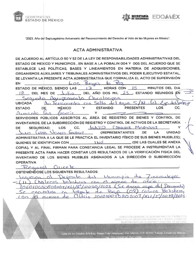 Acta Segundo Chicoloapan07-19-2023-134820 | PDF
