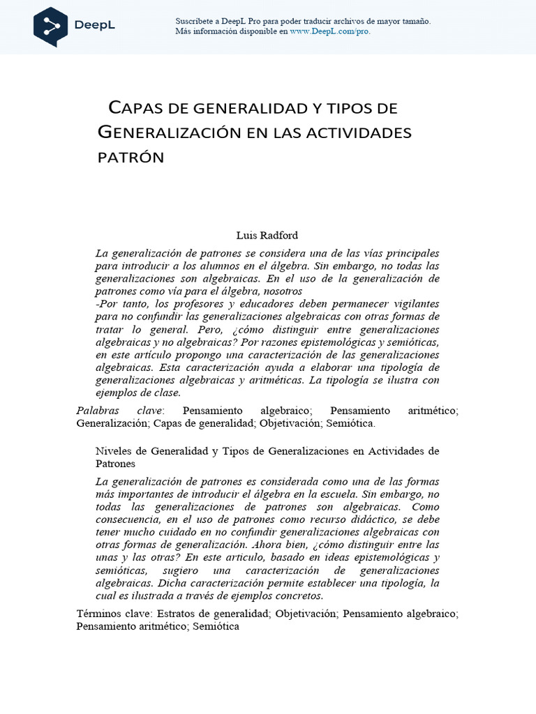 Radford (2011) - Layers of Generality and Types of Generalization in ...