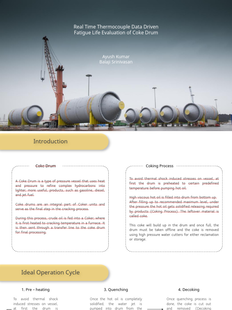 Real Time Thermocouple Data Driven Fatigue Life Evaluation of Coke Drum | PDF | Thermocouple ...