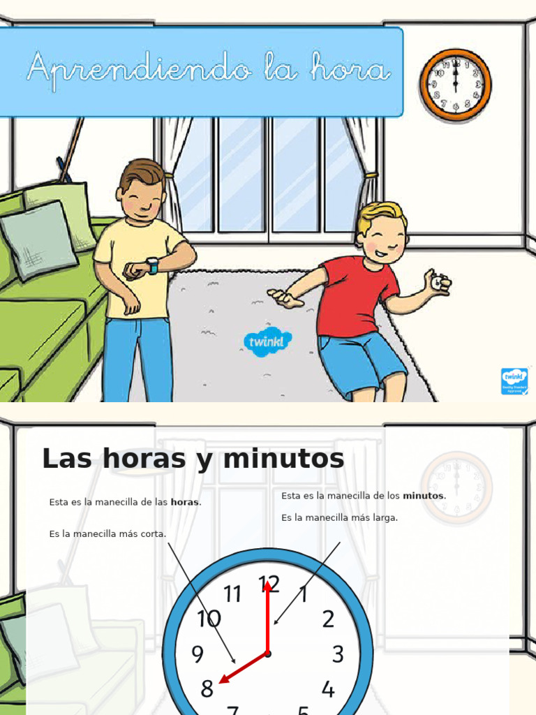 Cómo leer la hora en un reloj | PDF | Artes del Lenguaje y Comunicación ...