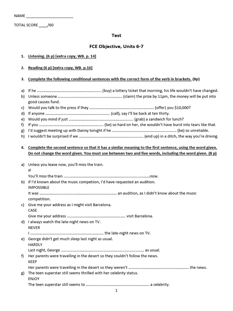 Test Units 6-7 | PDF