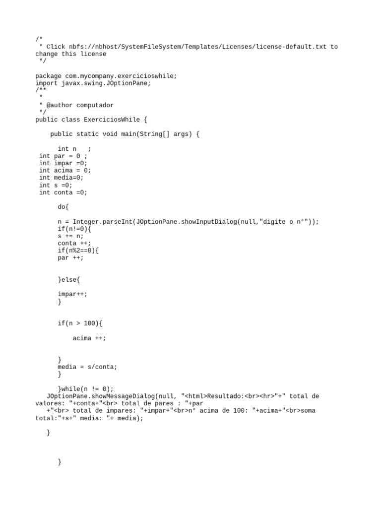 Java While Loop Number Analysis | PDF