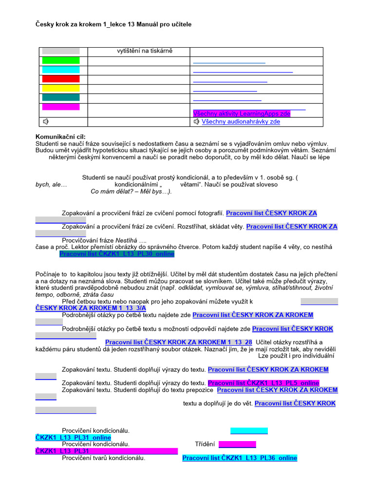 Ucitele Cesky Krok Za Krokem 1 13 Online | PDF