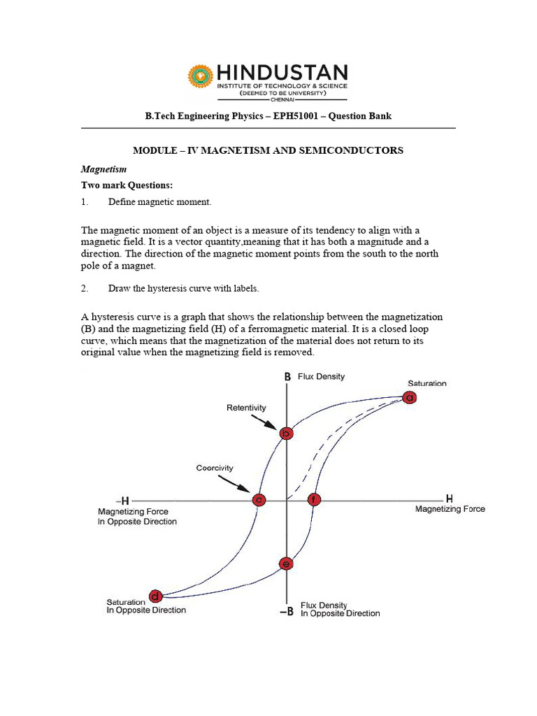 Module 4 Physicas QB With Ans | PDF | Semiconductors | Doping (Semiconductor)