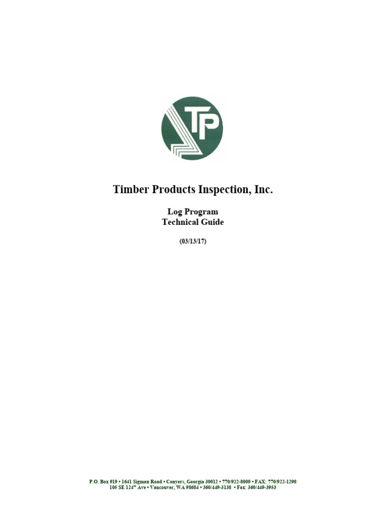 TP's Log Grading Technical Guidefdsaf | PDF | Lumber | Douglas Fir