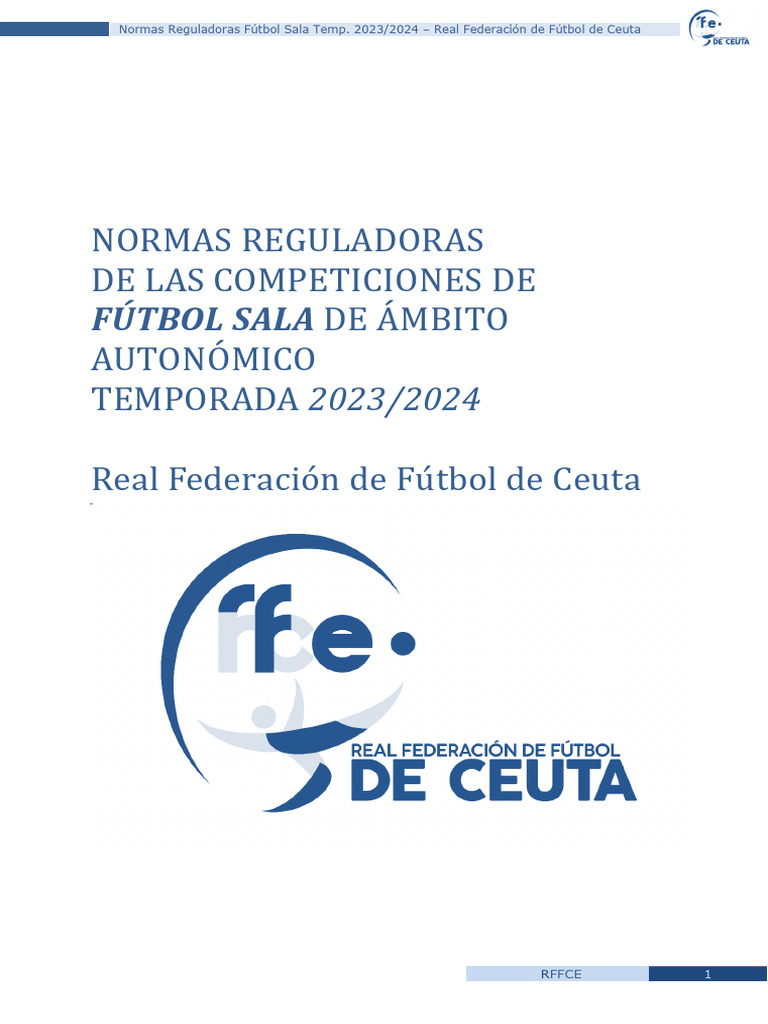 Bases Competici N F Tbol Sala Temp. 2023 2024 | PDF | Árbitro | Asociación de Futbol