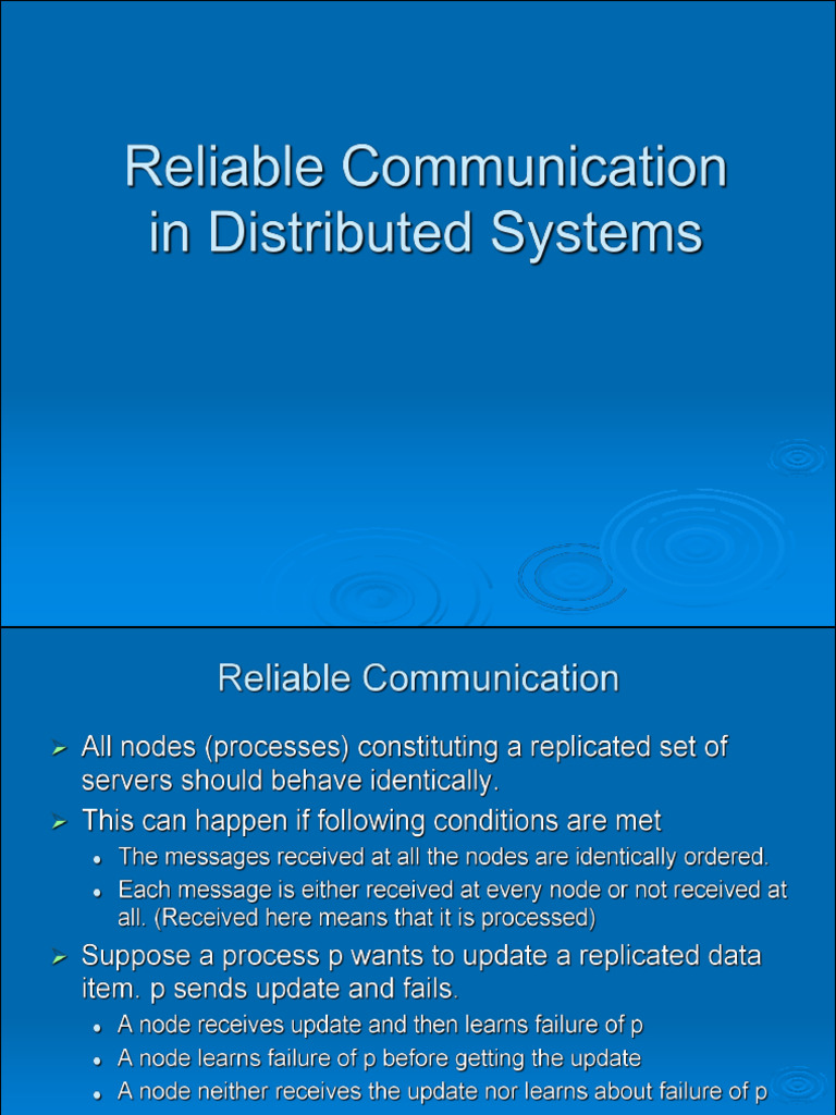 Fault Tolerance Reliable Communication | PDF