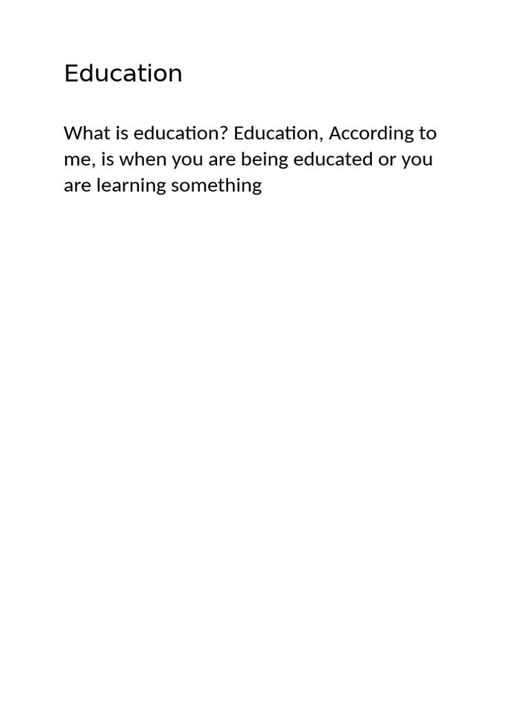 Education | PDF | Career & Growth