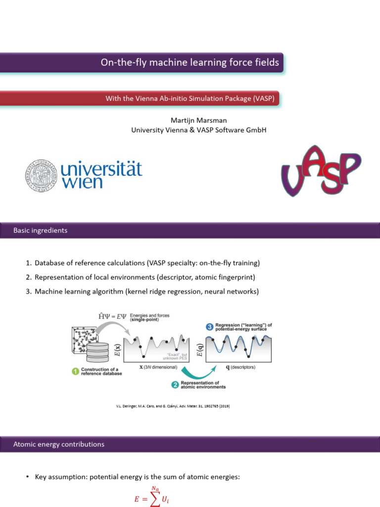 Vasp Ml Intro | PDF | Machine Learning | Stress (Mechanics)